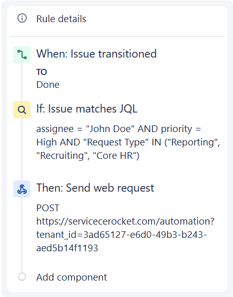 How to use JQL condition to filter which issues/projects trigger a survey for selected closed ...