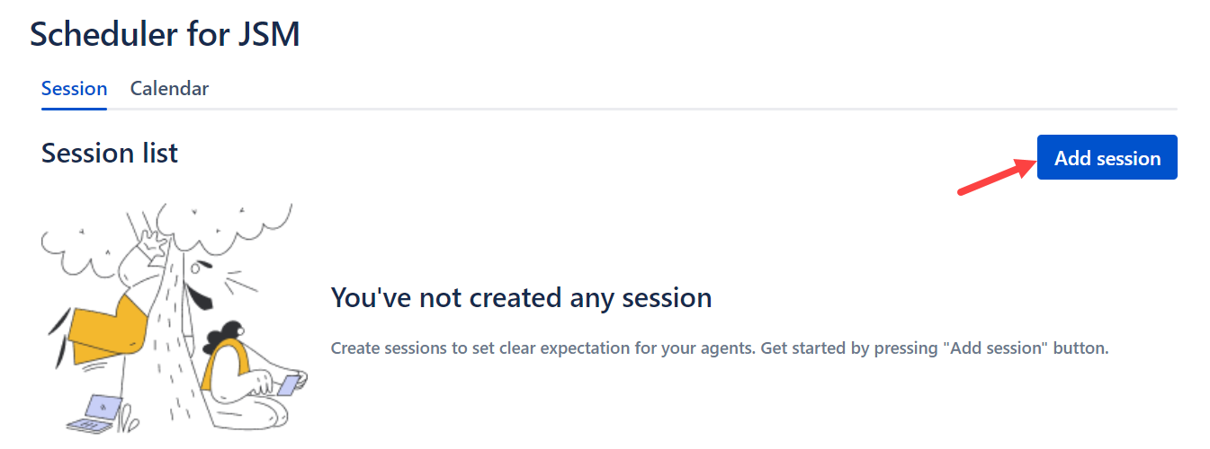 Configuring a session