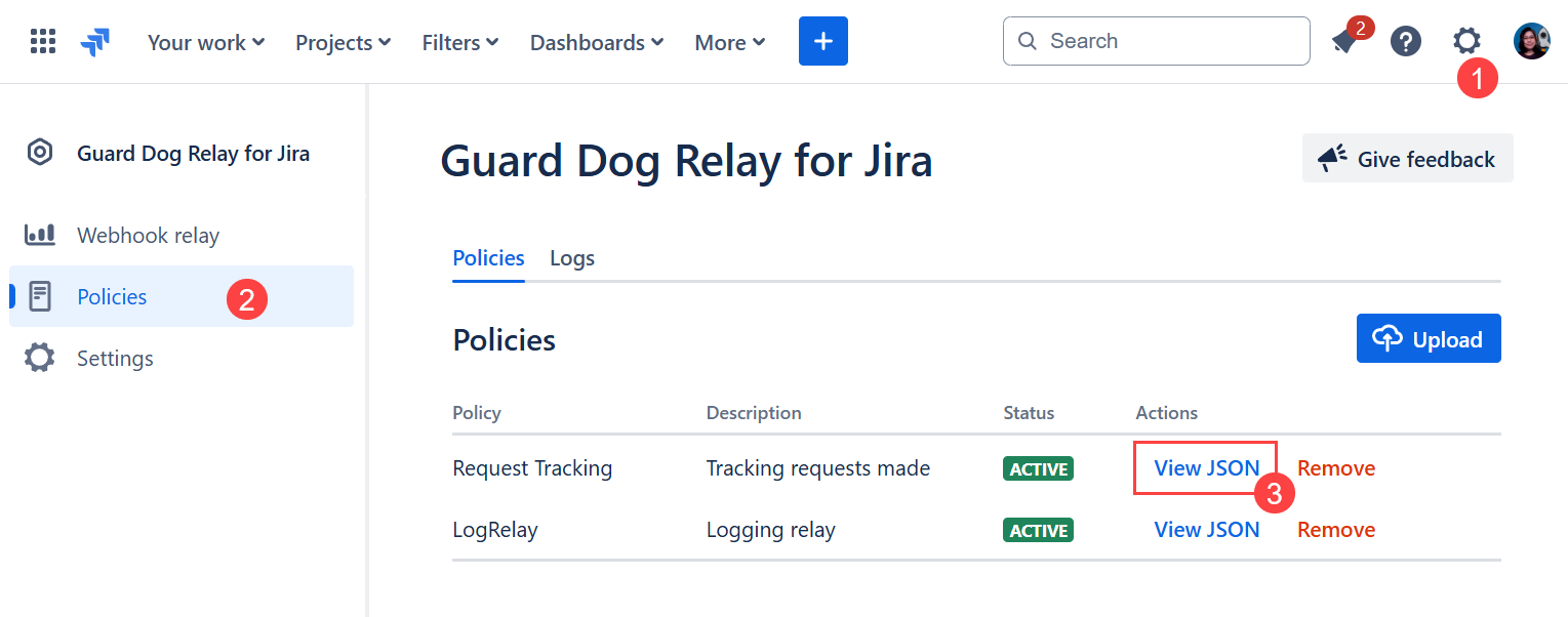 Configuring policies for Relay