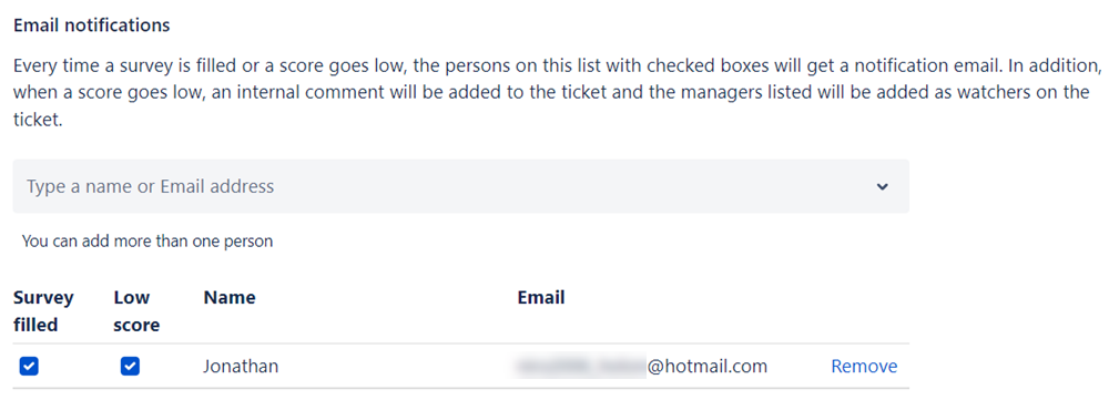 Configuring email settings